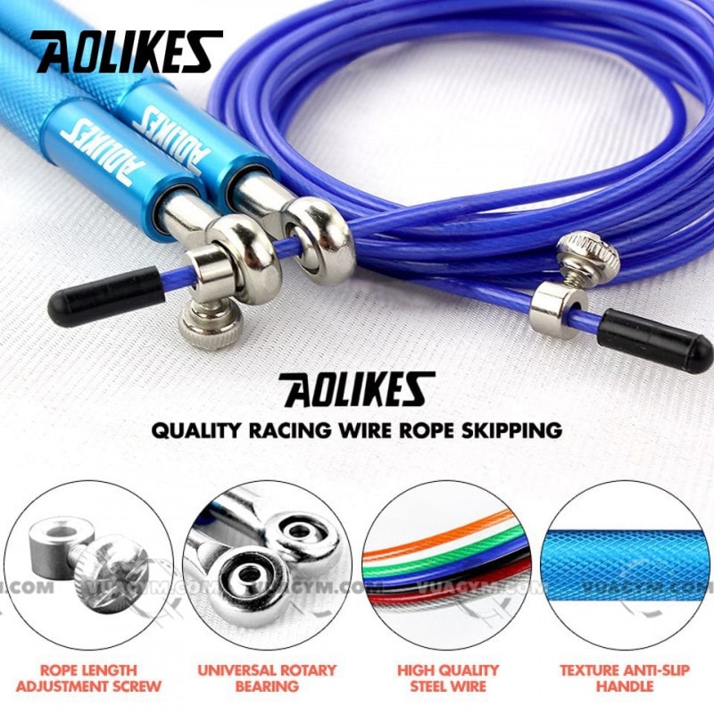 Dây Nhảy AOLIKES Jump Rope Tay Cầm Kim Loại Chính Hãng - MS1 - Vựa Gym