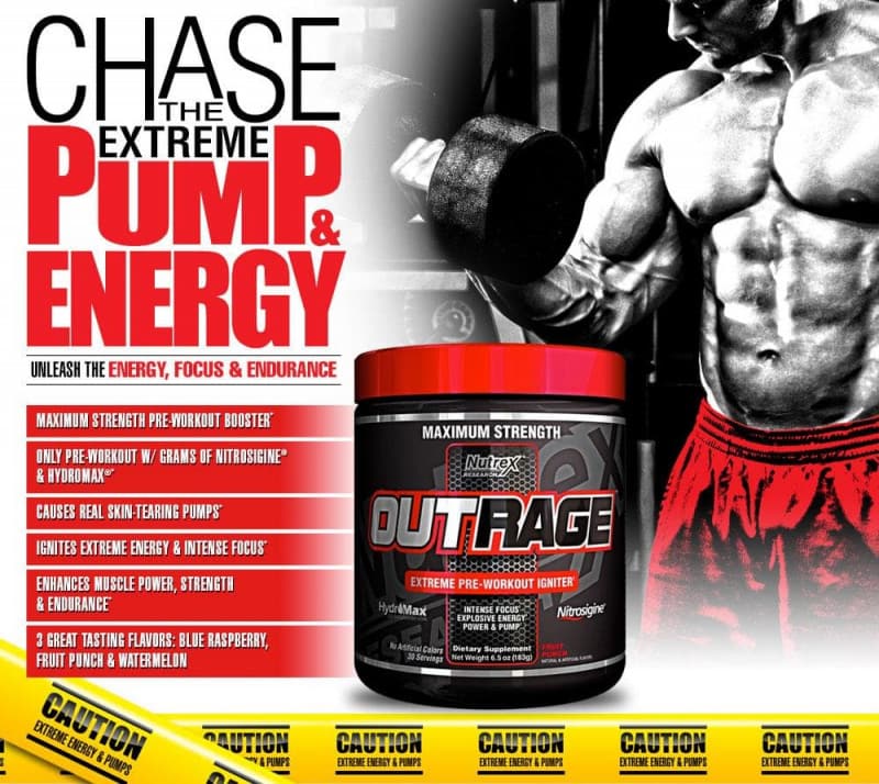 Nutrex - Outrage (30 lần dùng) - Vựa Gym
