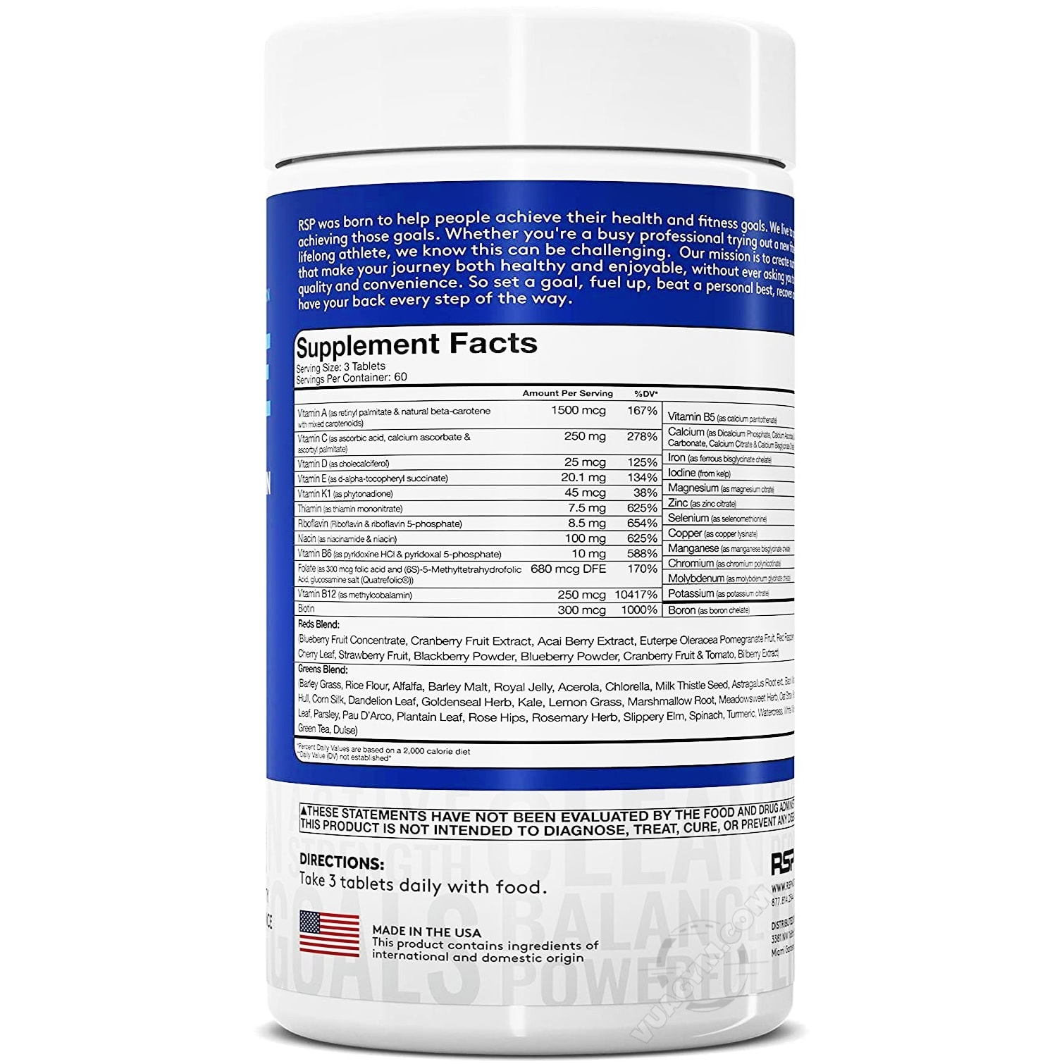 RSP - BioVite Multivitamin (180 viên) - Vựa Gym