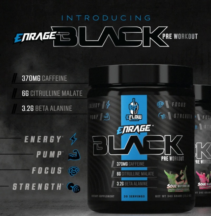 eFlow Nutrition - ENRAGE Black (30 lần dùng) - Vựa Gym