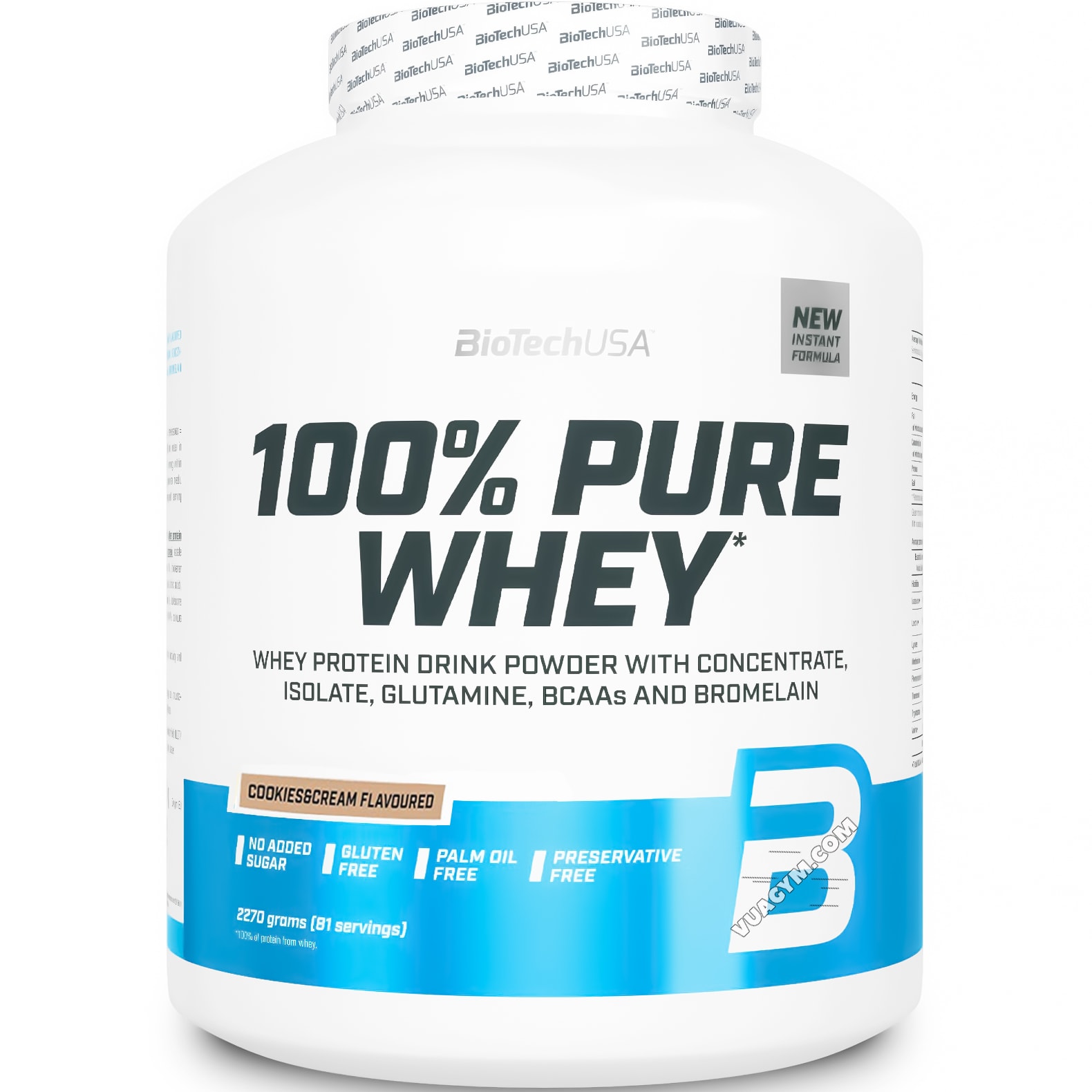 BioTechUSA - 100% Pure Whey (2.27 Kg) - Vựa Gym