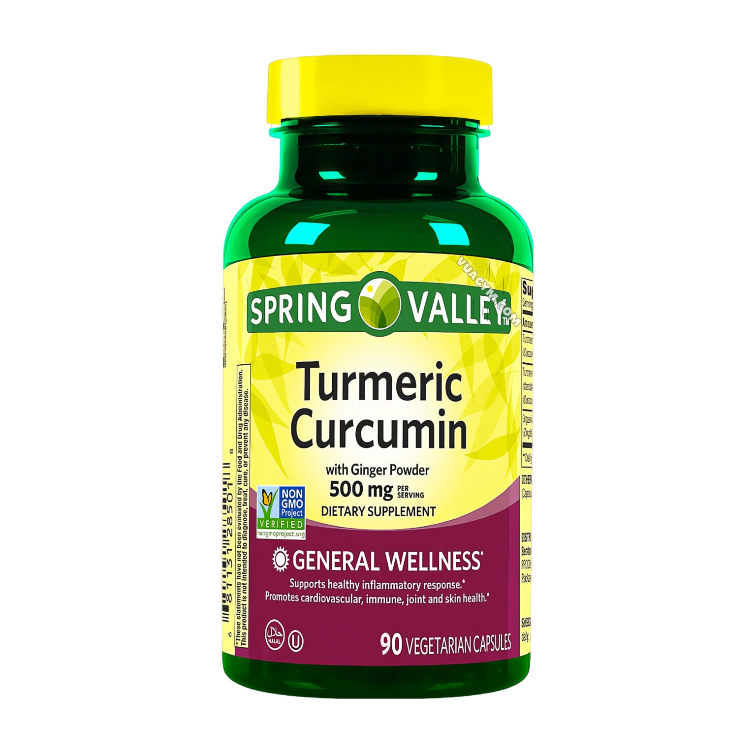 Spring Valley Turmeric Curcumin Ginger 500mg 90 Viên