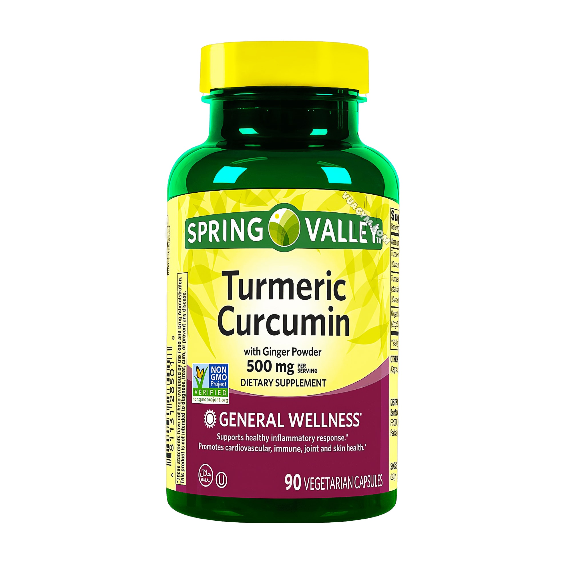 Spring Valley Turmeric Curcumin Ginger 500mg 90 Viên
