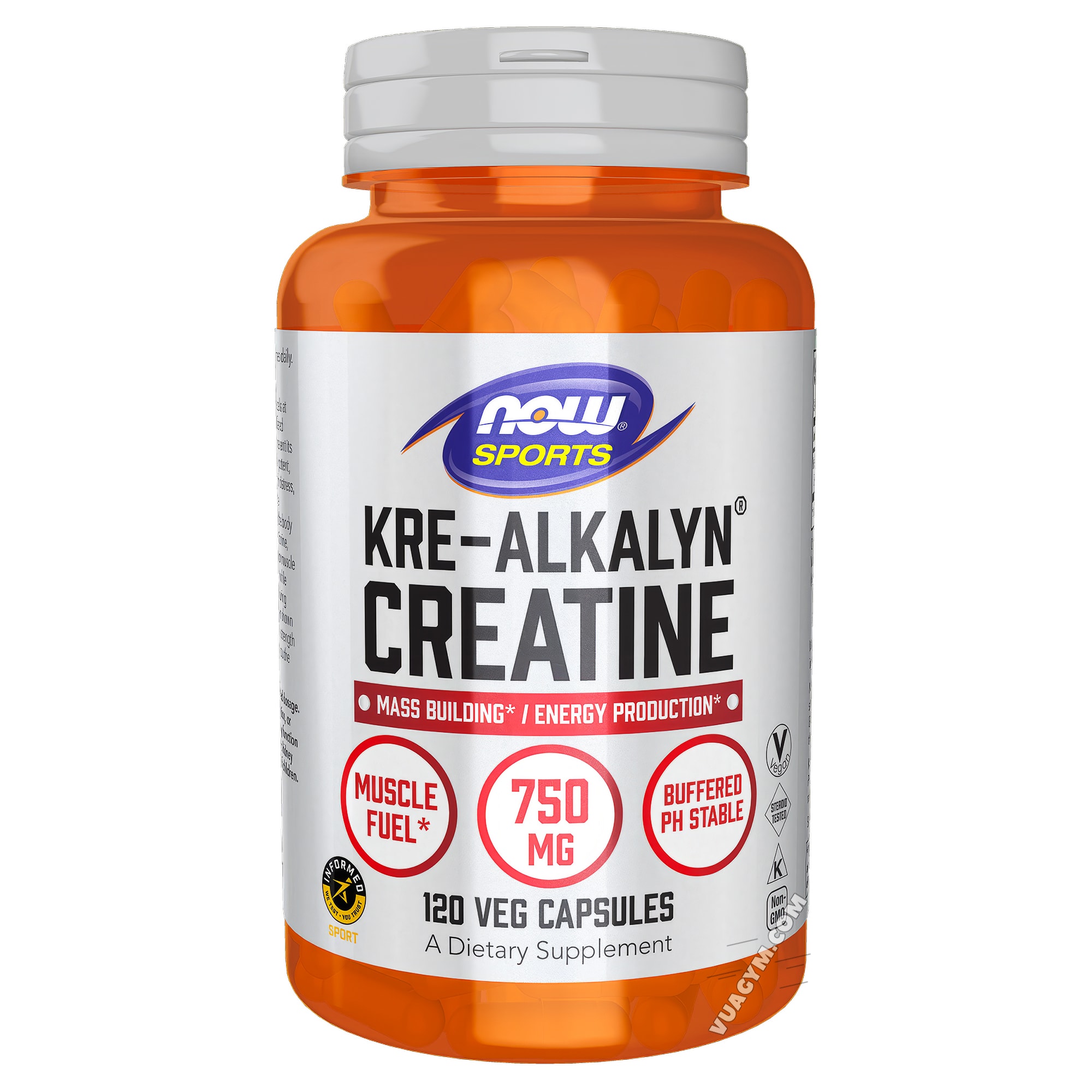 NOW Kre-Alkalyn Creatine 120 Viên - Giá Tốt Trên Thị Trường