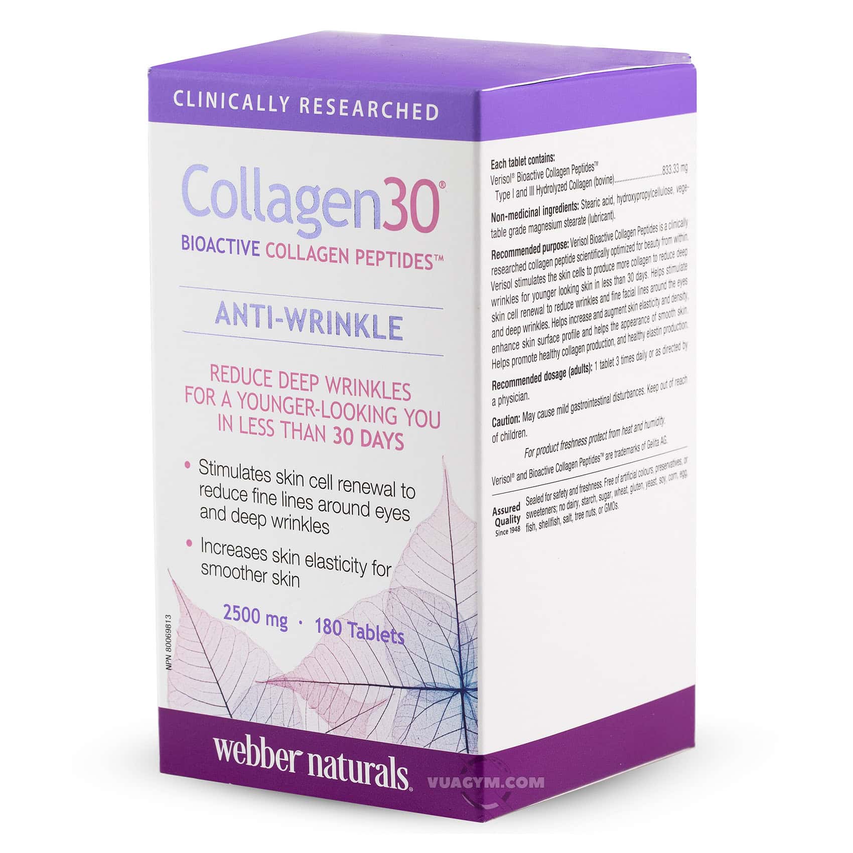 Webber Naturals Collagen30 2500mg 180 Viên - Giá Ưu Tiên